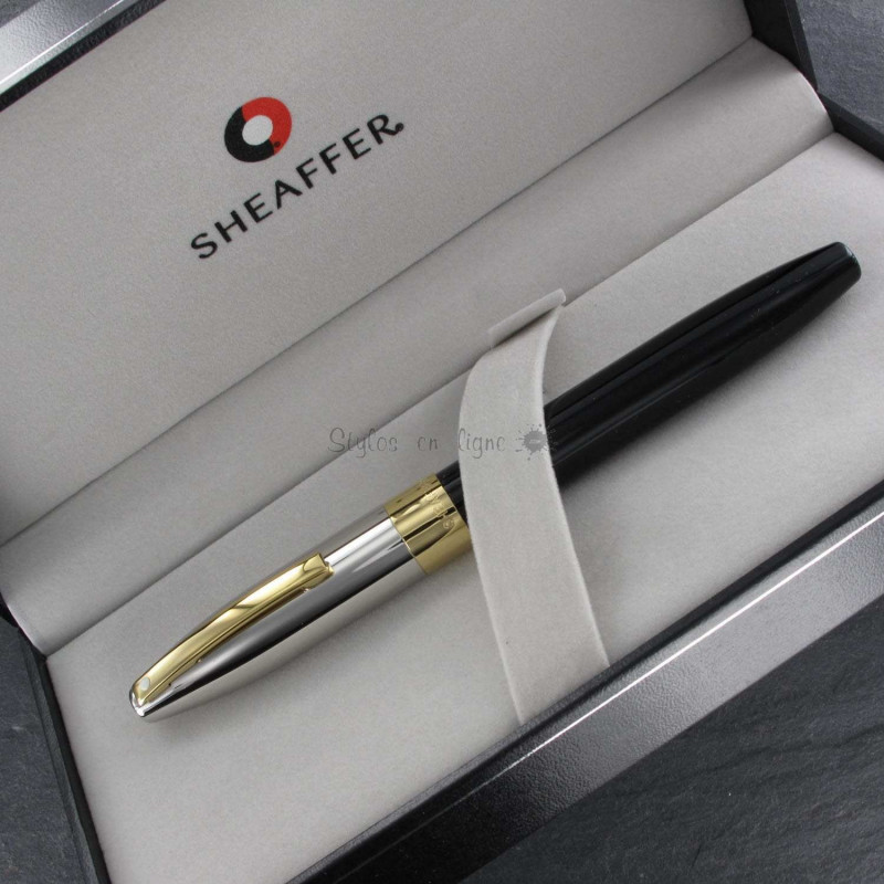 Stylo Plume Sheaffer® Legacy Laqué Noire Palladium et Or plume moyenne